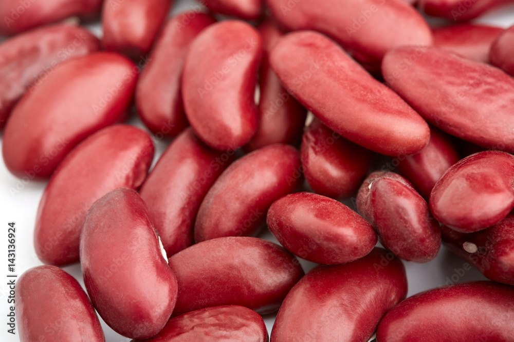 red kidney bean isolated on white background. Red kidney bean texture ...