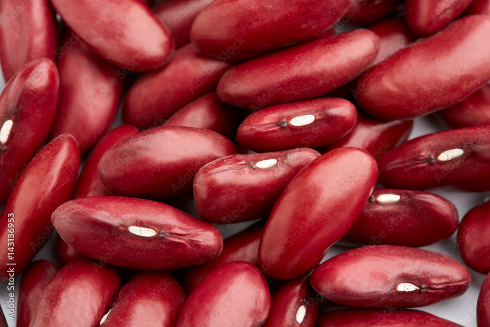 red kidney bean isolated on white background. Red kidney bean texture ...