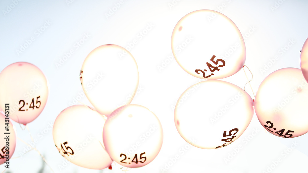 Balloon symbol for marathon running pacer Stock Photo | Adobe Stock