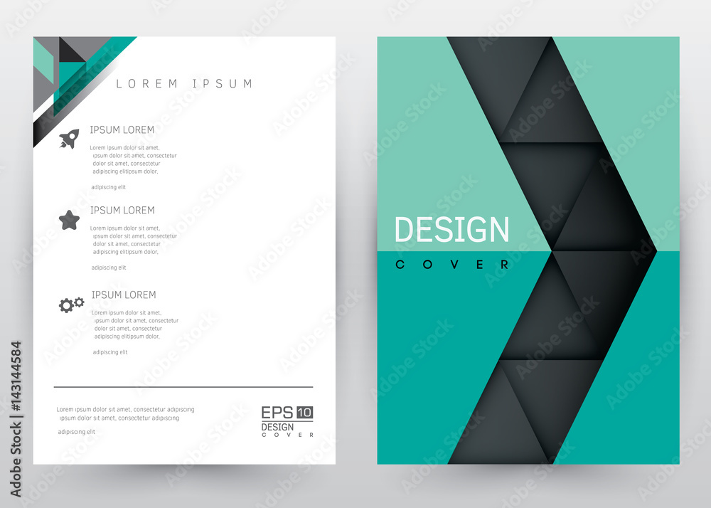Cover Design Vector template set Brochure, Annual Report, Magazine ...