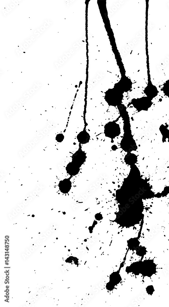 Black Ink Splatter Template