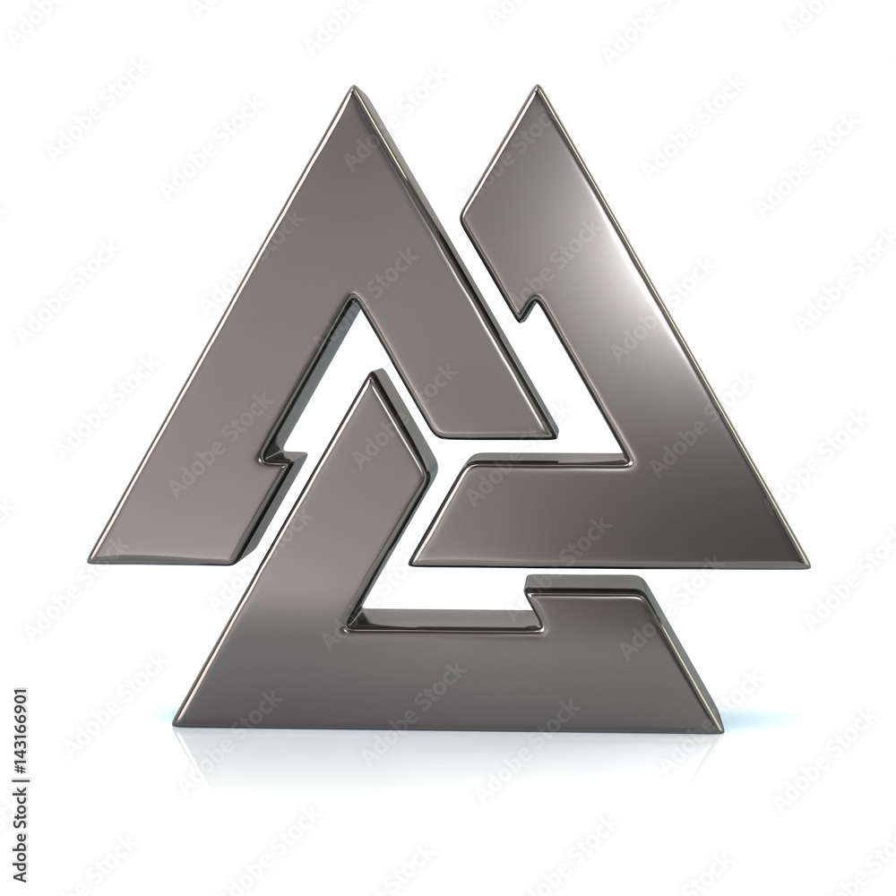 Silver Valknut symbol Stock Illustration | Adobe Stock