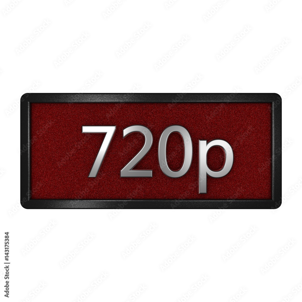 Icon "720p". Video quality. Graphic illustration isolated on white ...