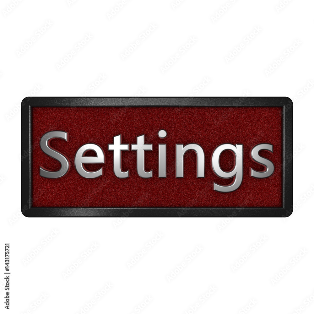 Button "Settings". Graphic illustration isolated on white background ...