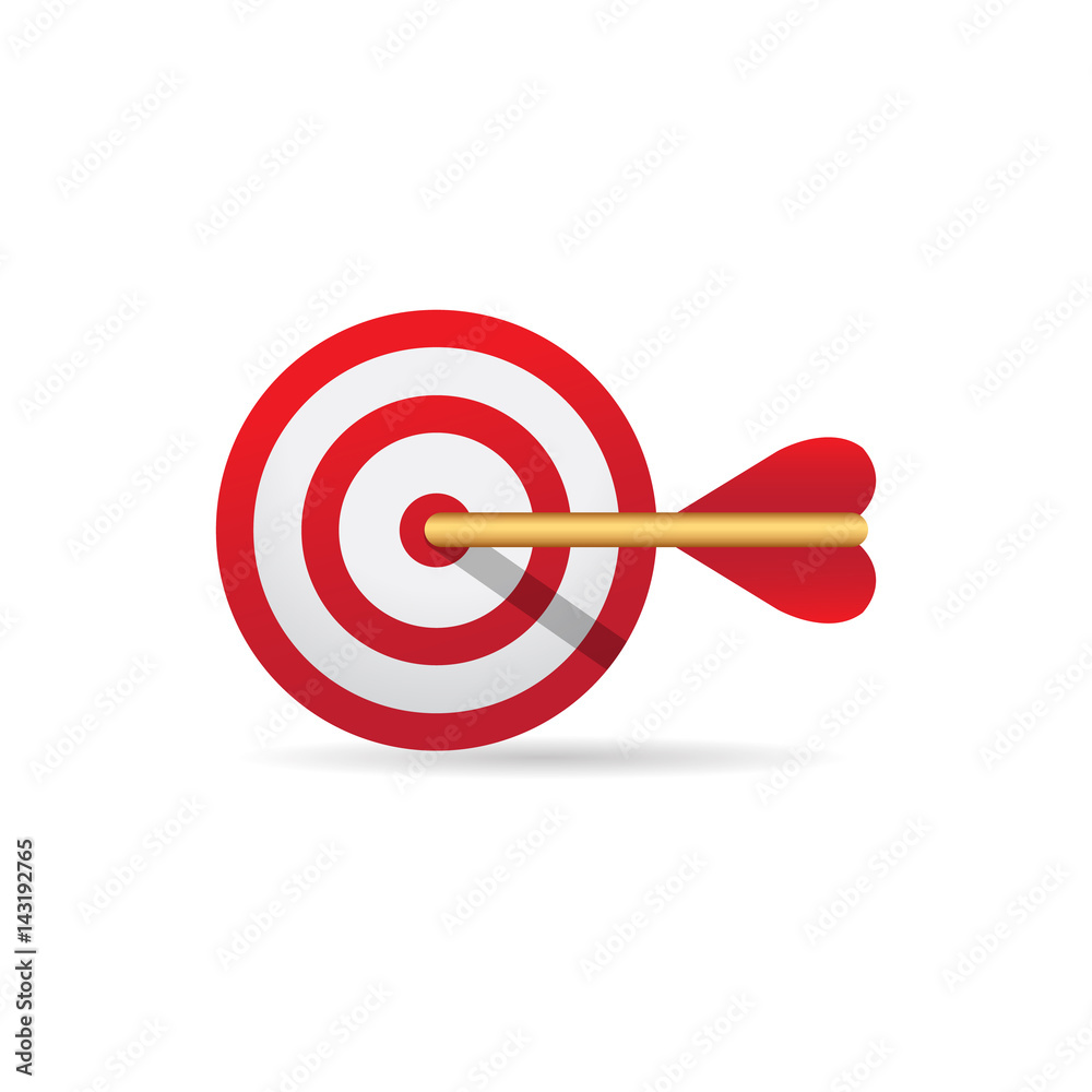 Color Icon - Arrow bullseye Stock Vector | Adobe Stock