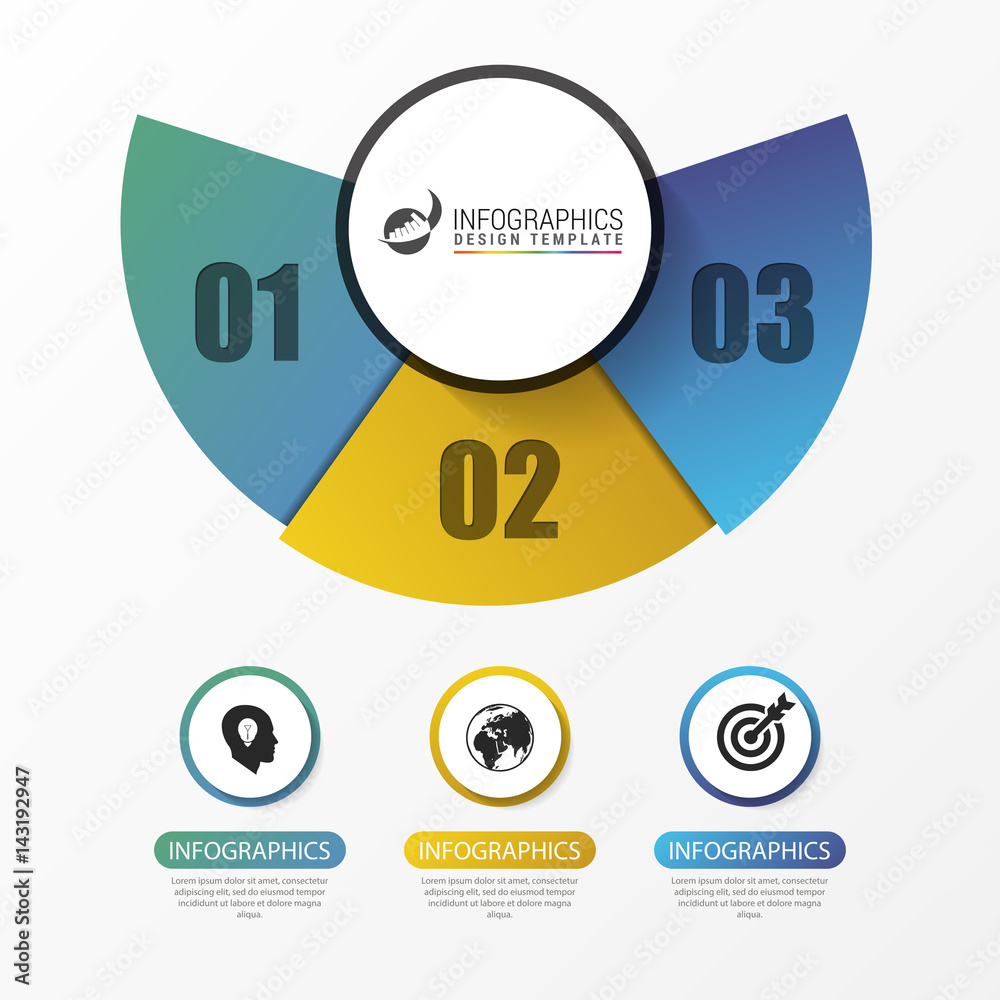 Circle infographics. Template for diagram. Vector illustration Stock ...