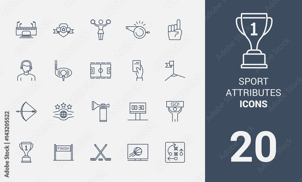 Attributes Icons Numbers