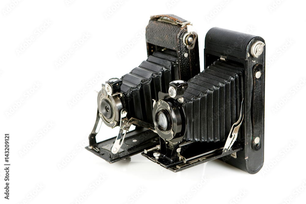 Vintage folding cameras Stock Photo | Adobe Stock