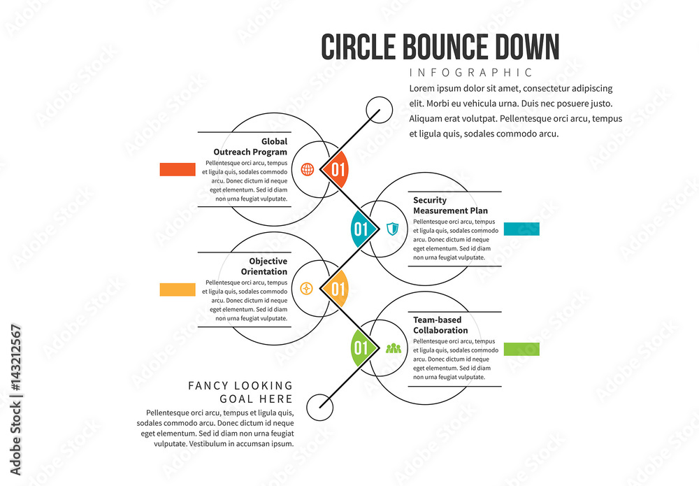 Circle Chain Infographic 10 Stock Template | Adobe Stock