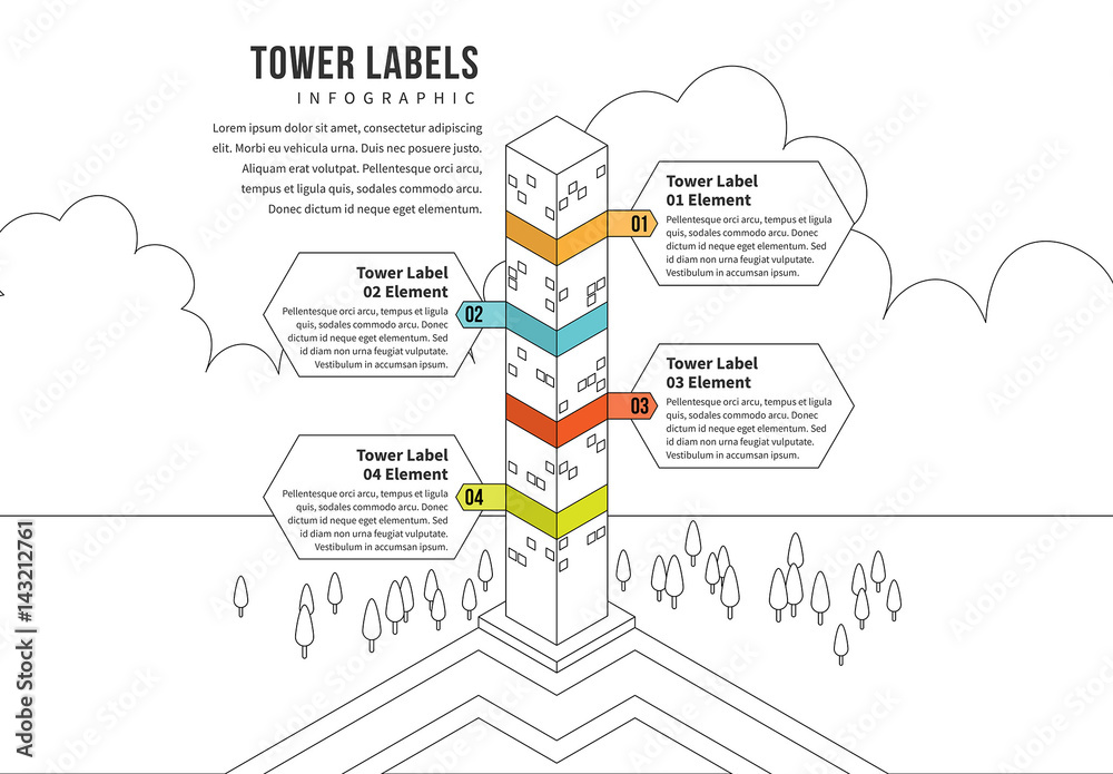 Skyscraper Progress Infographic 2 Stock Template | Adobe Stock