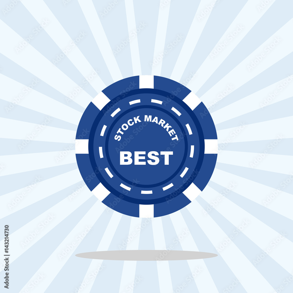 Simple business icon Blue Chip Stock Vector | Adobe Stock