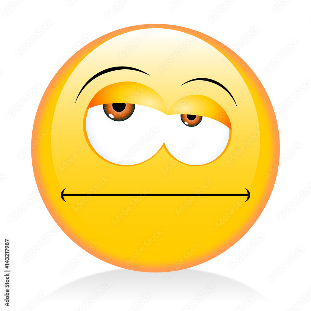Emoji, emoticon - grumpy Stock Illustration | Adobe Stock