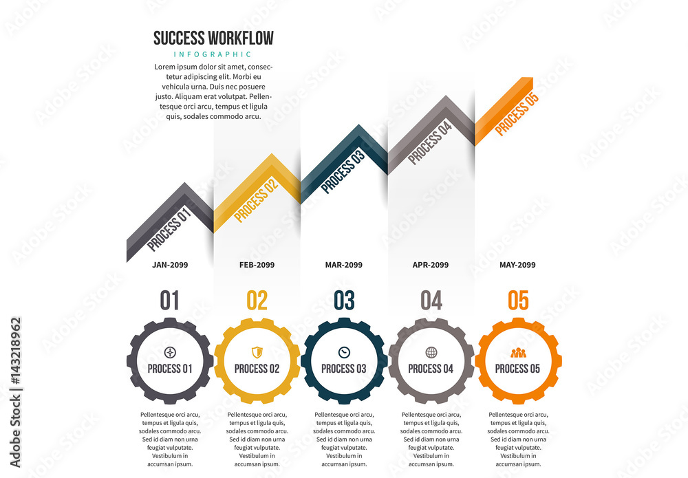 Upward Triangle Infographic 2 Stock Template | Adobe Stock