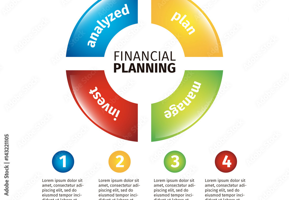 Colorful Circular Financial Planning Infographic Template Stock ...