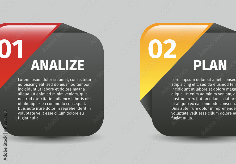 Mulitpurpose Numbered Tab Infographic 7 Stock Template | Adobe Stock