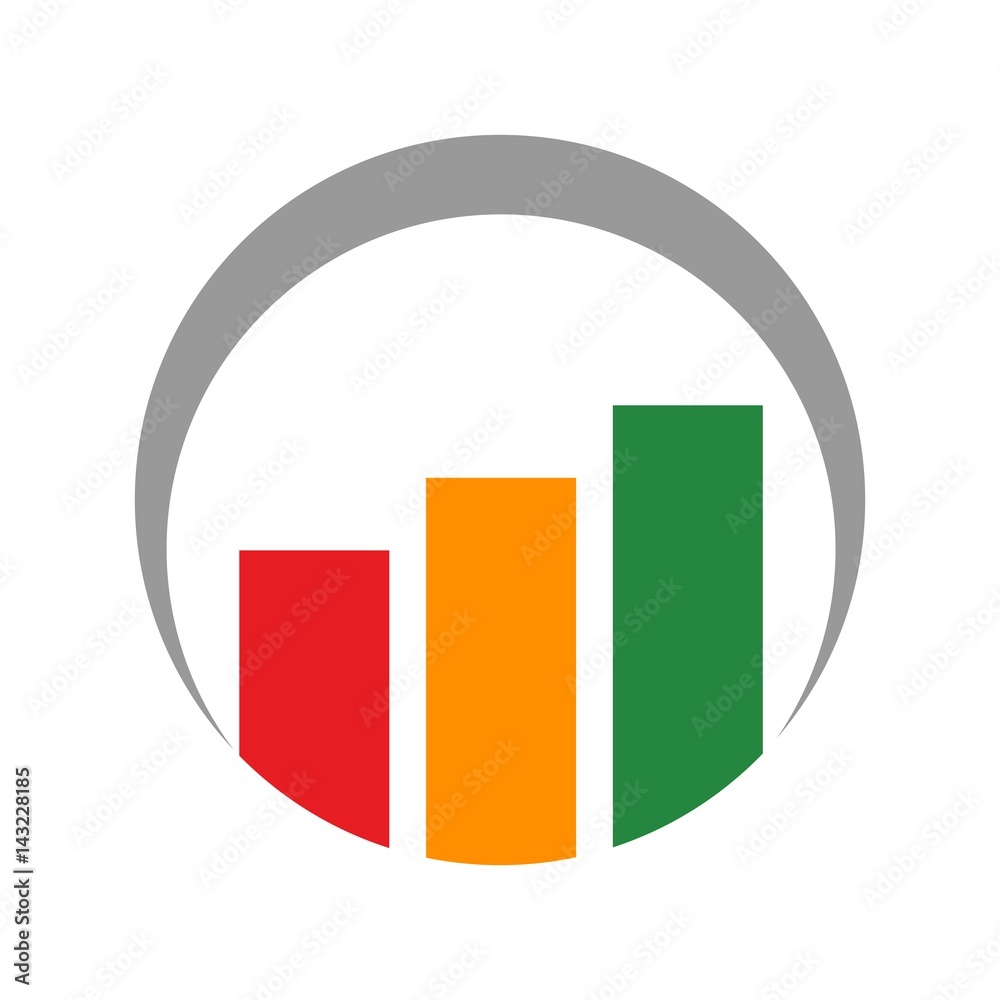 business symbol. logo vector. chart of business. Stock Vector | Adobe Stock