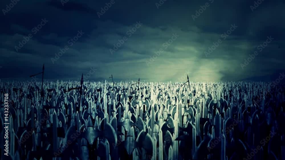 A Massive Army Crowd of Medieval Warriors Stock Video | Adobe Stock