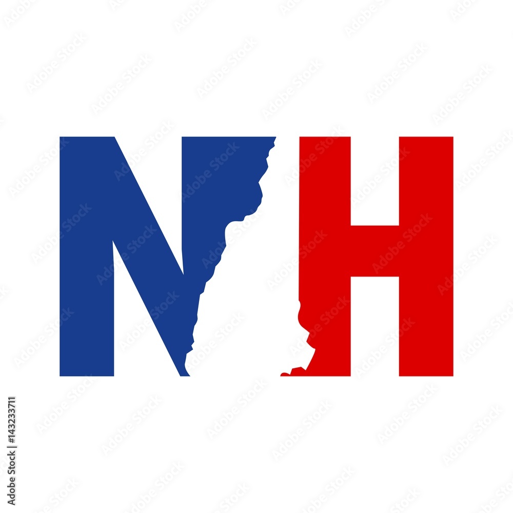 new hampshire map. logo vector. Stock Vector | Adobe Stock