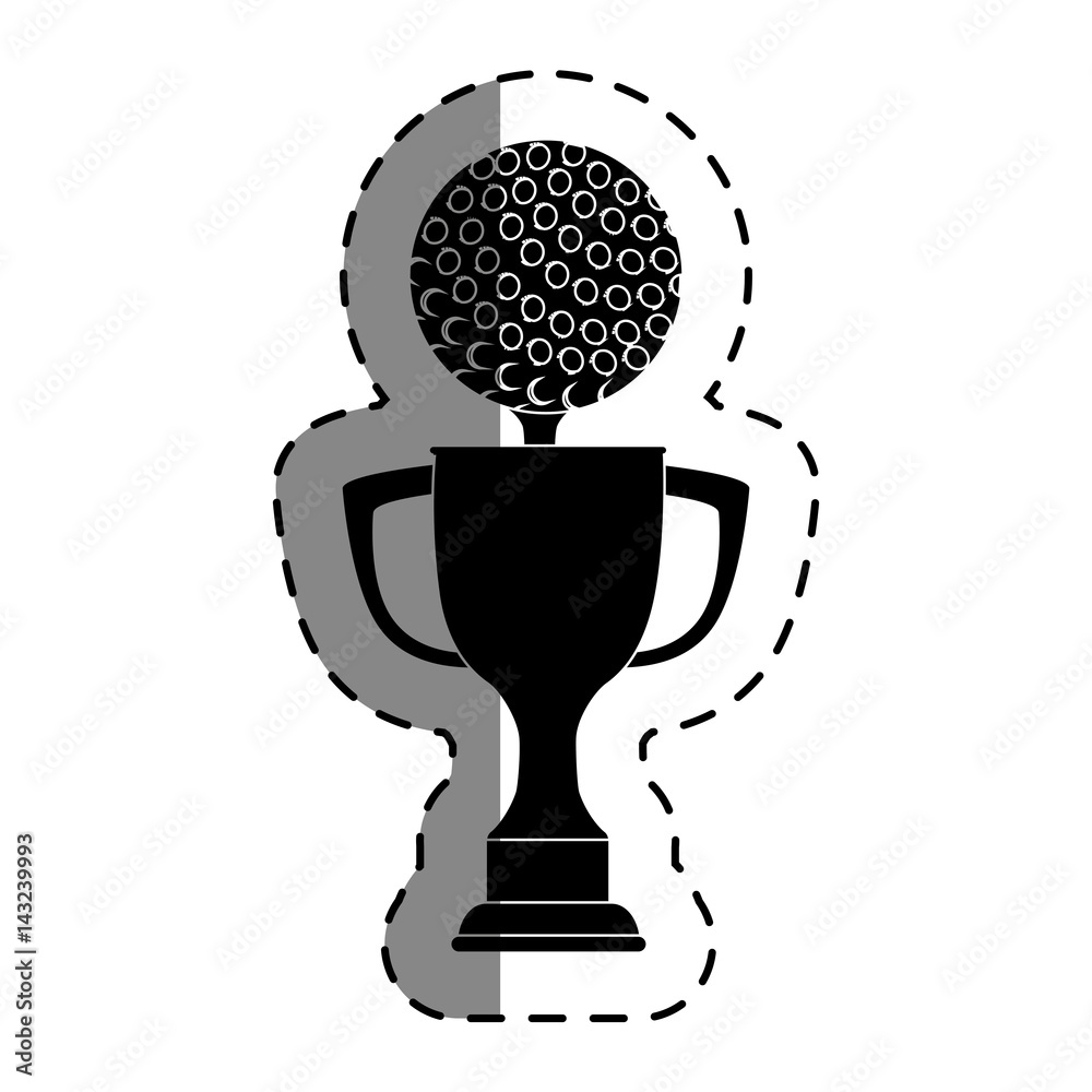 trophy golf isolated icon vector illustration design Stock Vector ...