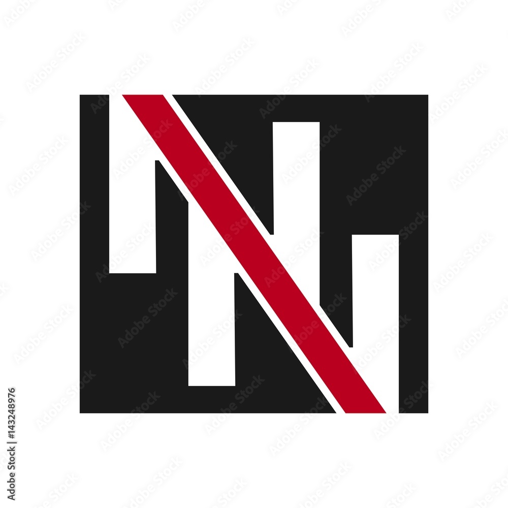 letter n logo vector. double letter N. Stock Vector | Adobe Stock