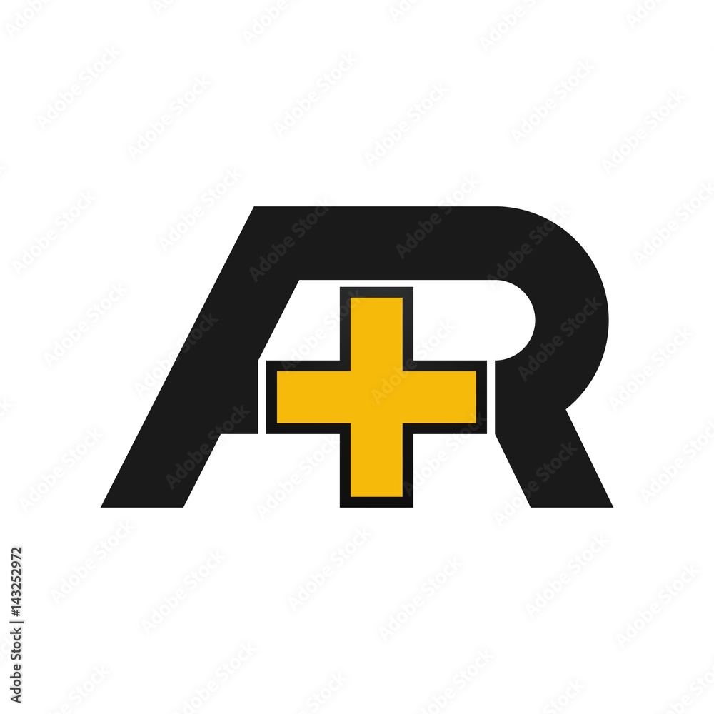 letter a and r logo vector. medical logo vector. Stock Vector | Adobe Stock