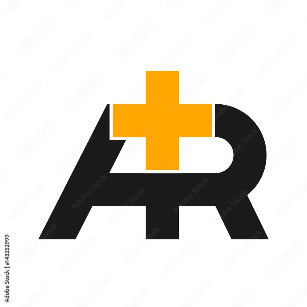 letter a and r logo vector. medical logo vector. Stock Vector | Adobe Stock