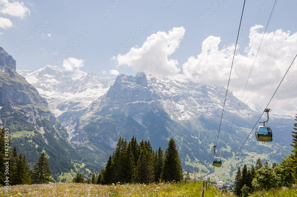 Fotografia do Stock: grindelwald, Dorf, Alpen, Berner Oberland, First ...