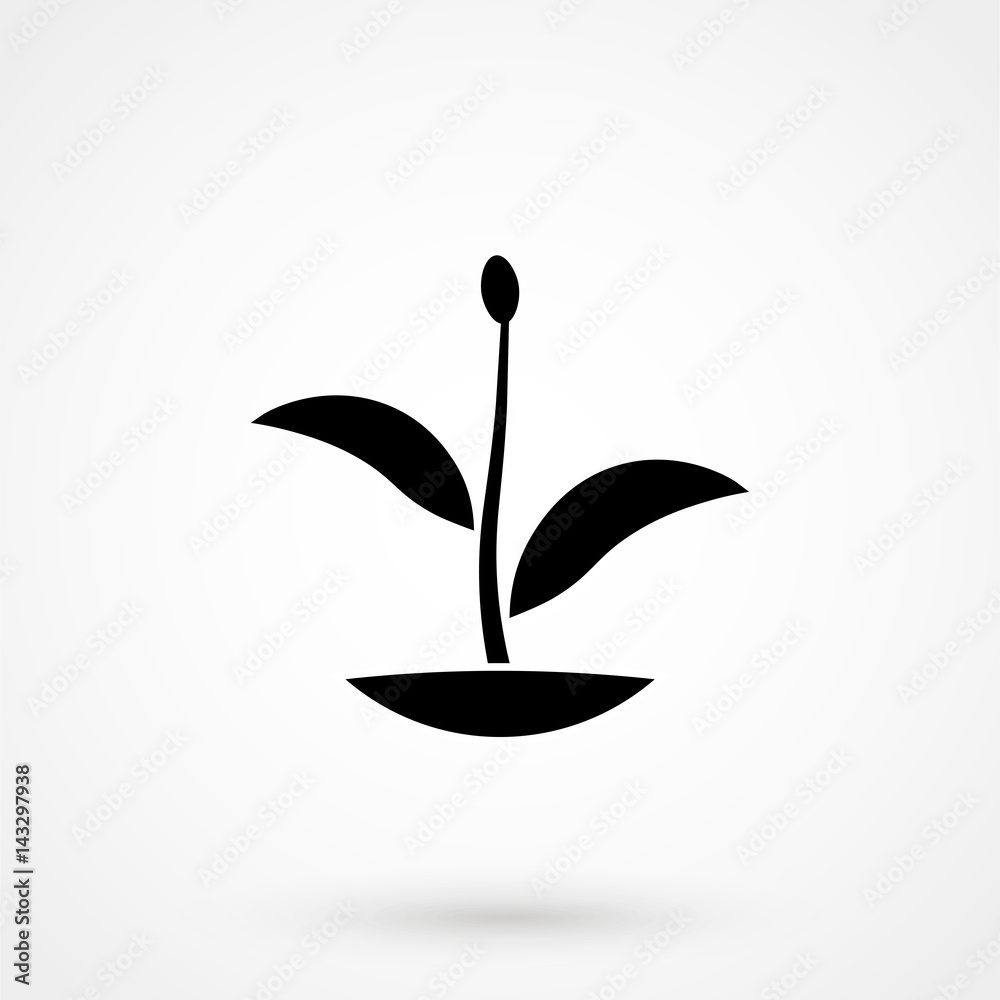 Seedling icon vector Stock Vector | Adobe Stock