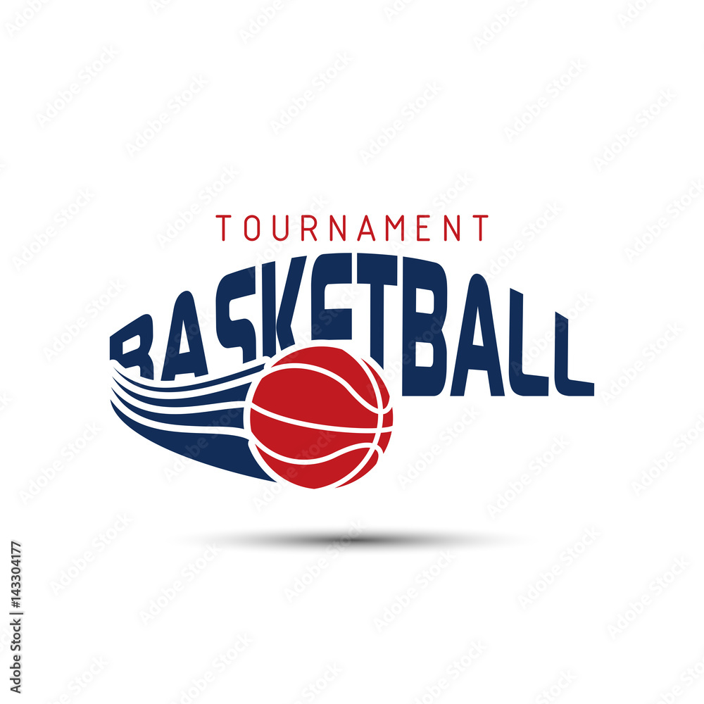 Basketball tournament sport poster basketball logo vector illustration ...