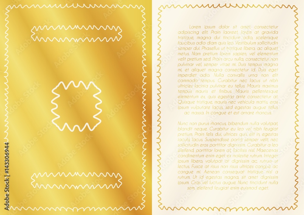 Hand drawn frame, logo and border in A4 format for restaurant menu ...