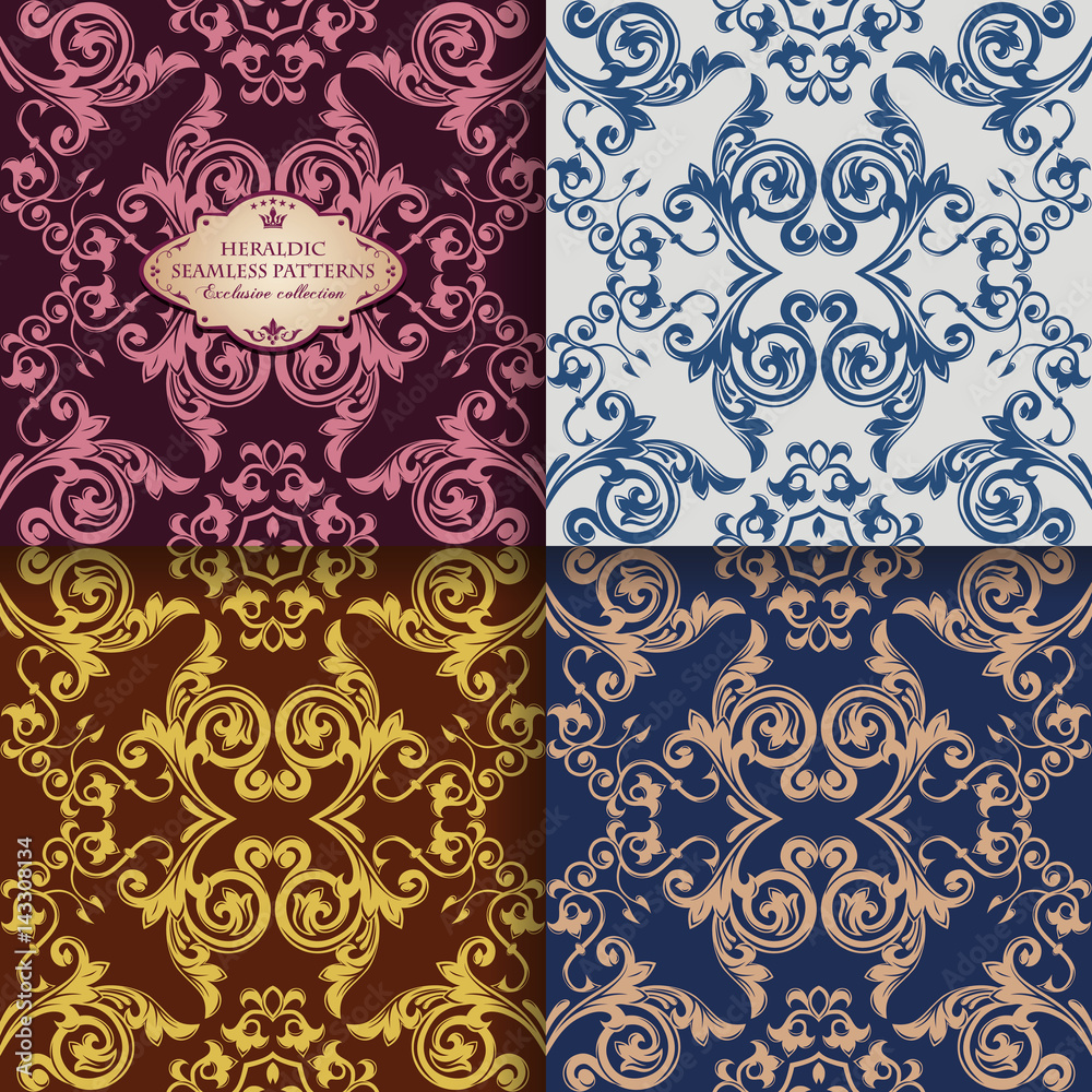 Vintage floral patterns. Seamless texture for wallpaper, textile ...