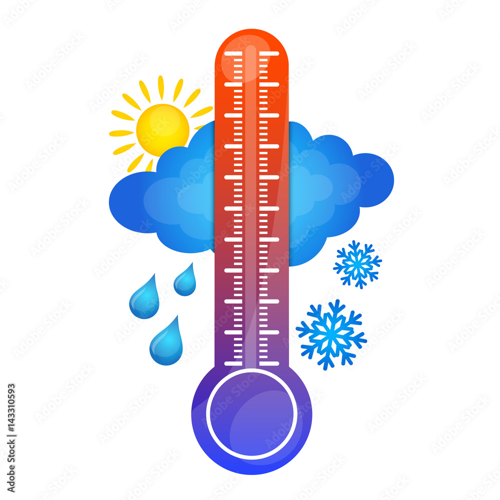 Symbol of temperature change Stock Vector | Adobe Stock
