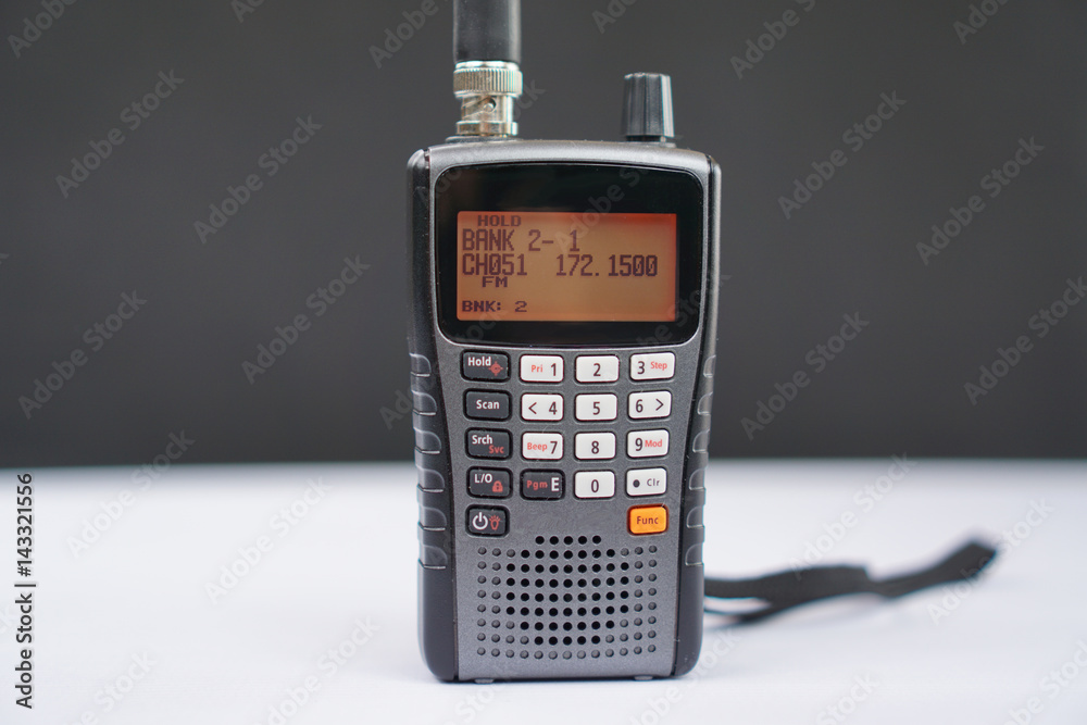 Radio scanner receiver - Tune and scan frequencies Stock Photo | Adobe ...
