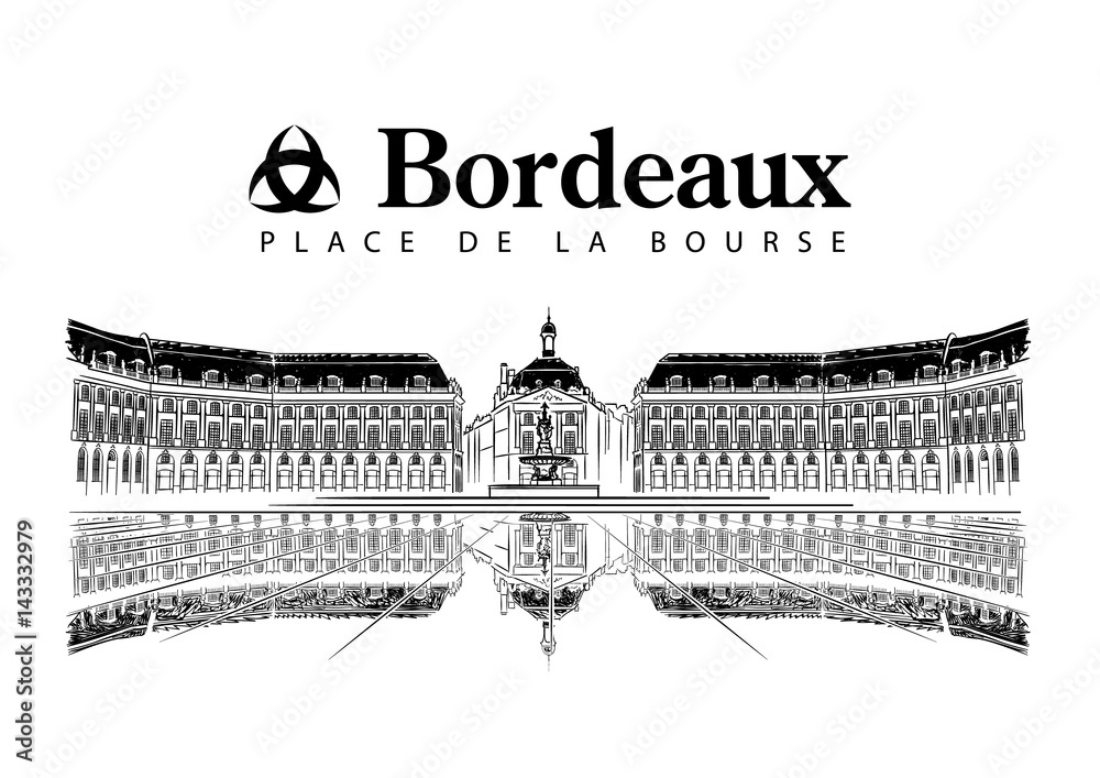 Place de la Bourse Stock Vector | Adobe Stock