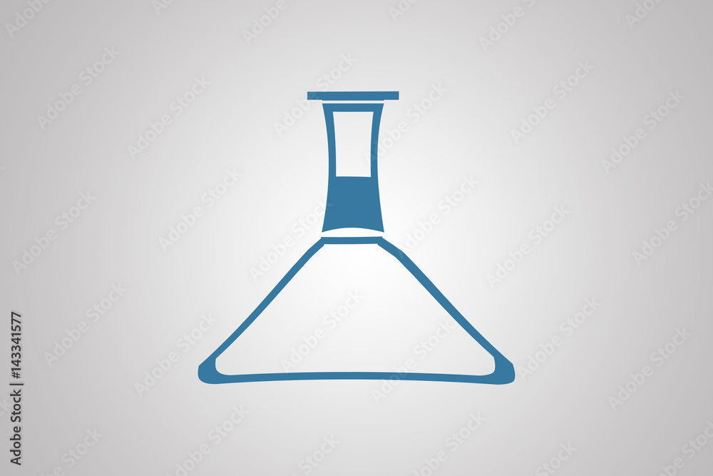 Vial, PCR plate and Pipette icon draw laboratory glassware Stock ...