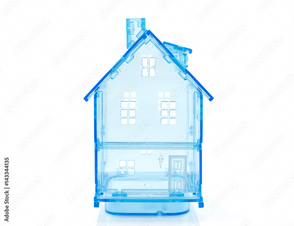 Toy house / Toy house on white background. Stock Photo | Adobe Stock