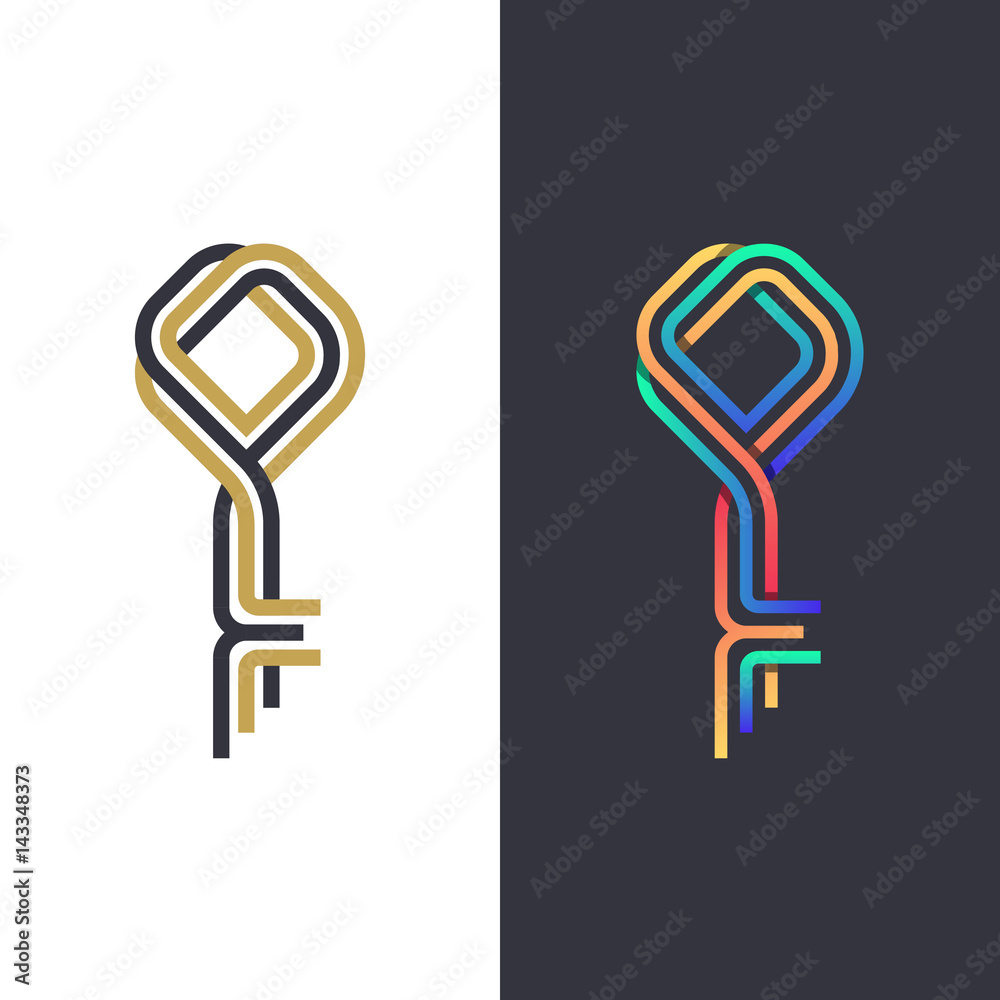 Color line key symbol Stock Vector | Adobe Stock