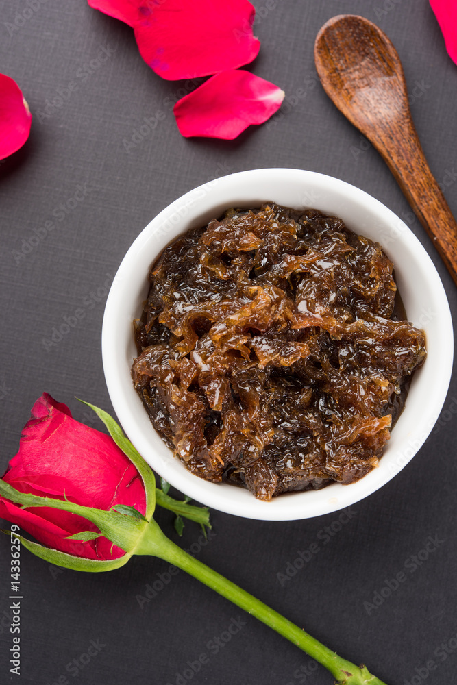 Gulkand, also known as Gulqand, is a sweet preserve of rose petals ...
