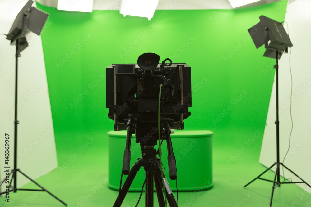 Green screen chroma key background modern tv studio setup Photos ...