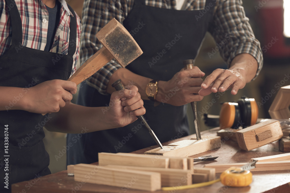 Using chisel Stock Photo | Adobe Stock
