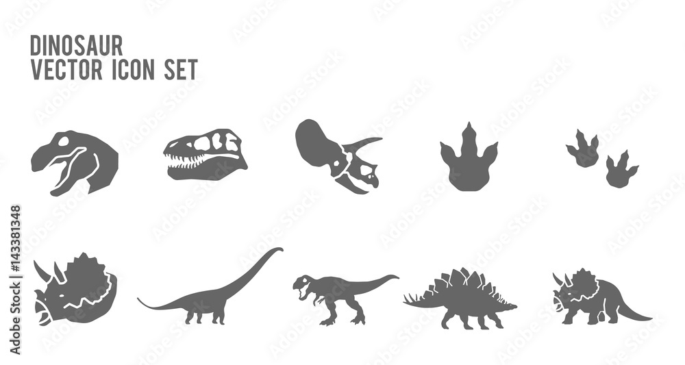 Dinosaur Skeleton Fossil Vector Icon Set Stock Illustration | Adobe Stock Dinosaur Skeleton Fossil Vector Icon Set Stock Illustration | Adobe Stock