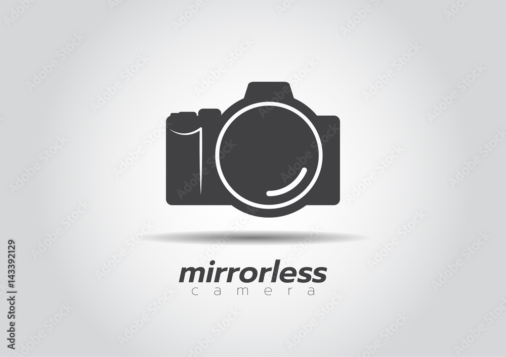 mirrorless cameras. Logo design Stock Vector | Adobe Stock