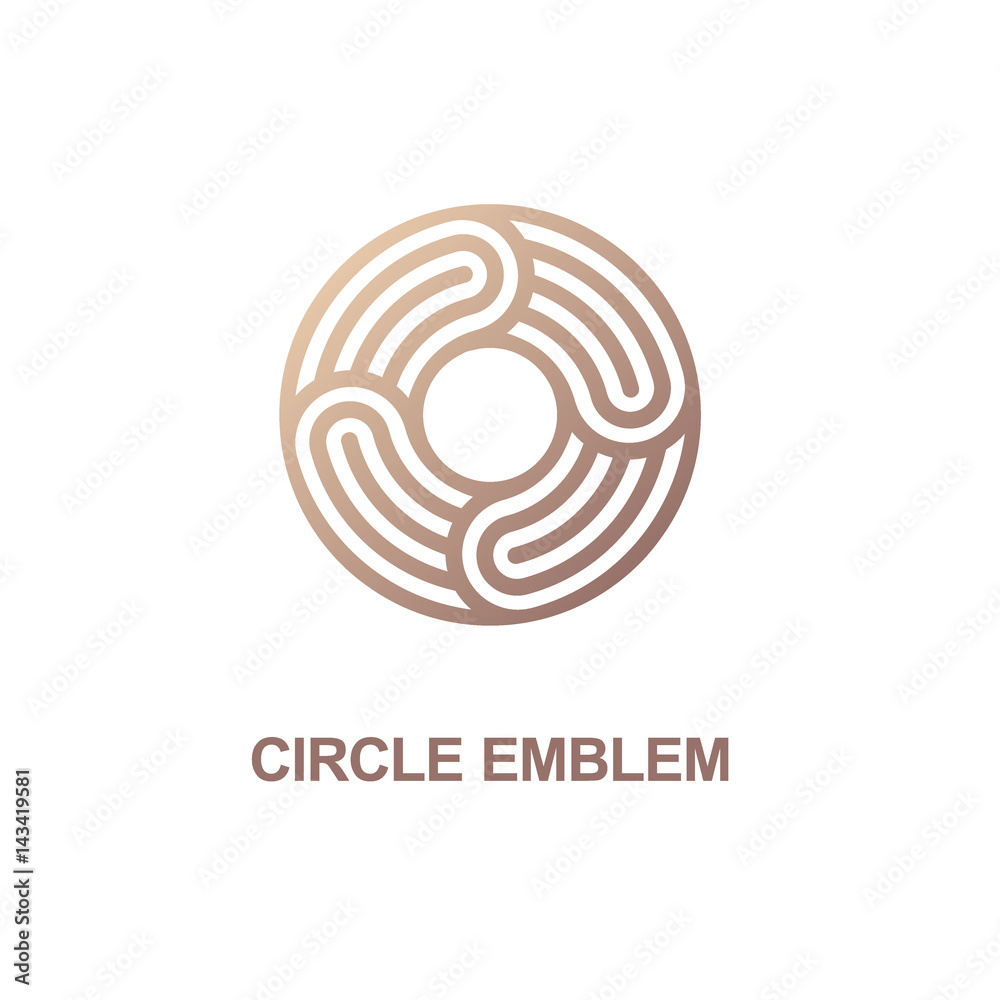 Circle emblem. Vector logo template Stock Vector | Adobe Stock