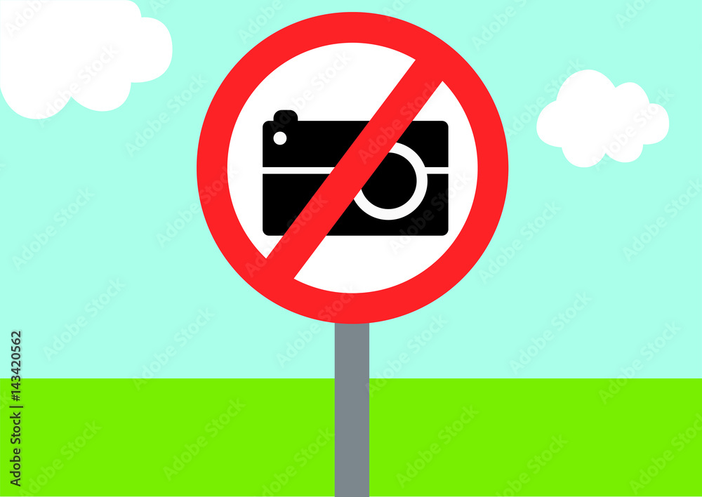 Schild Fotografieren verboten Stock Vector | Adobe Stock