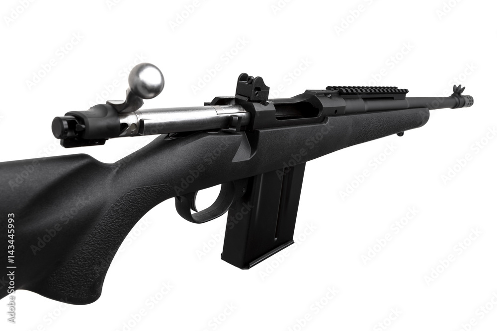 Gun rifle isolated on white Stock Photo | Adobe Stock