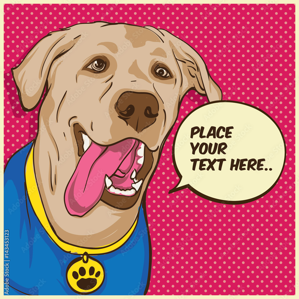 Dog Pop Art Portrait Stock Vector | Adobe Stock