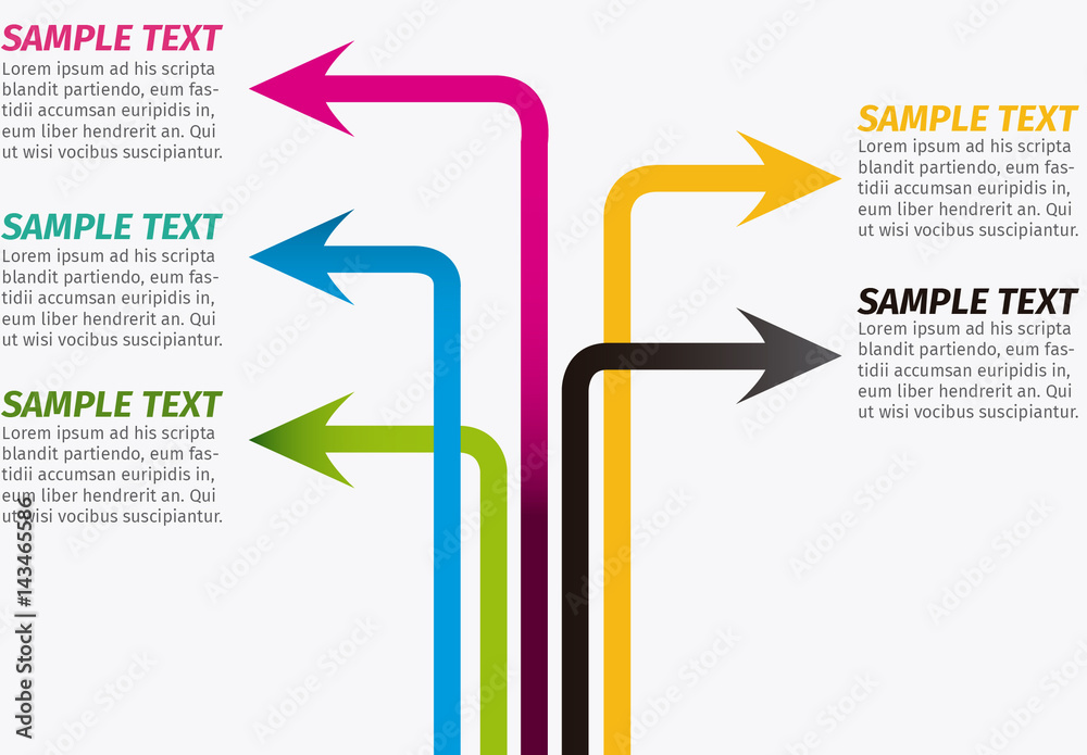 Colorful Arrow Flowchart Infographic Template Stock Template | Adobe Stock