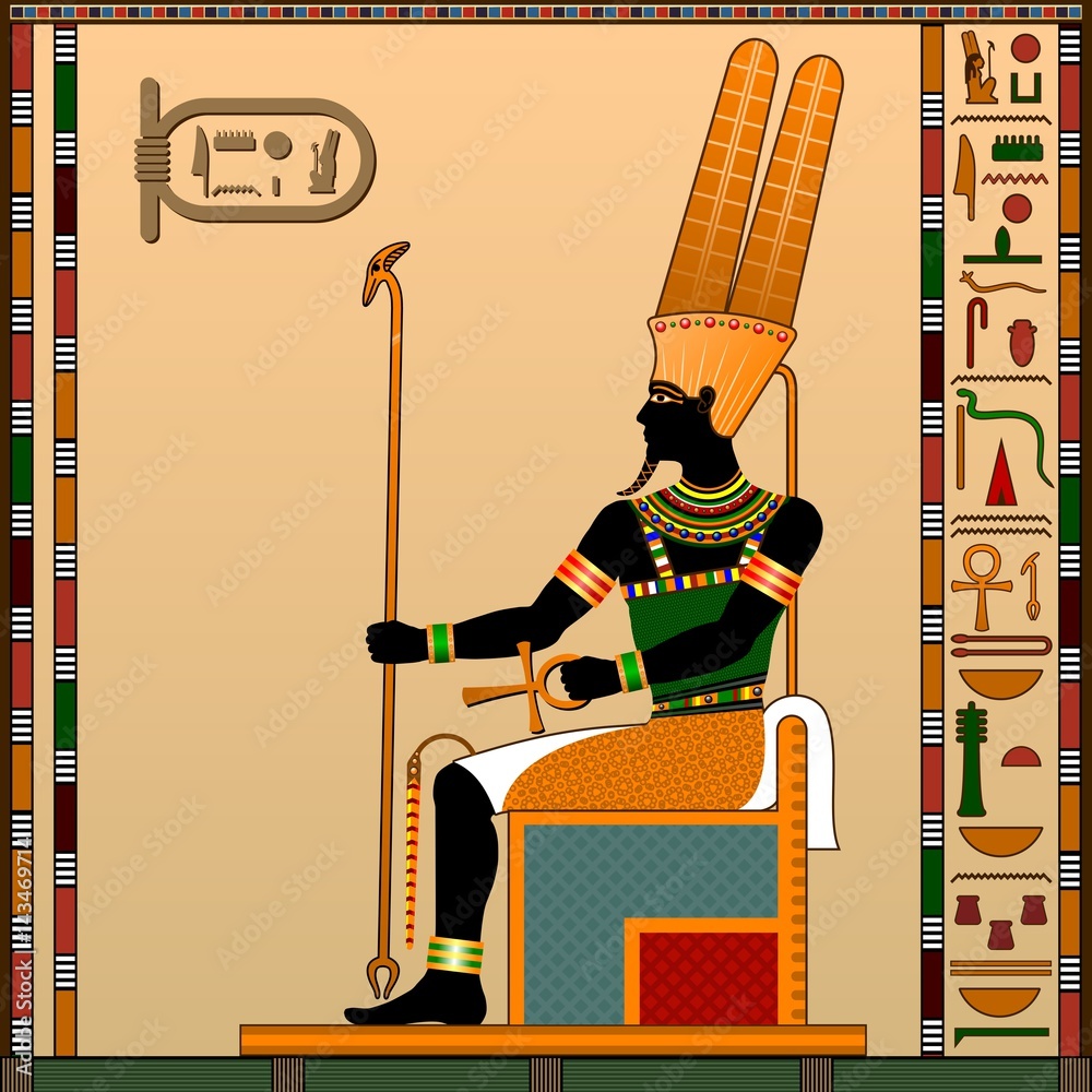 Religion Of Ancient Egypt Amun Is The God Of Heaven Air Ancient Egyptian God Amon In The