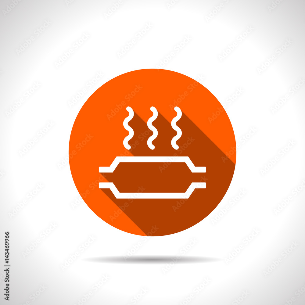 Catalytic converter overheat warning vector hmi dashboard flat icon ...