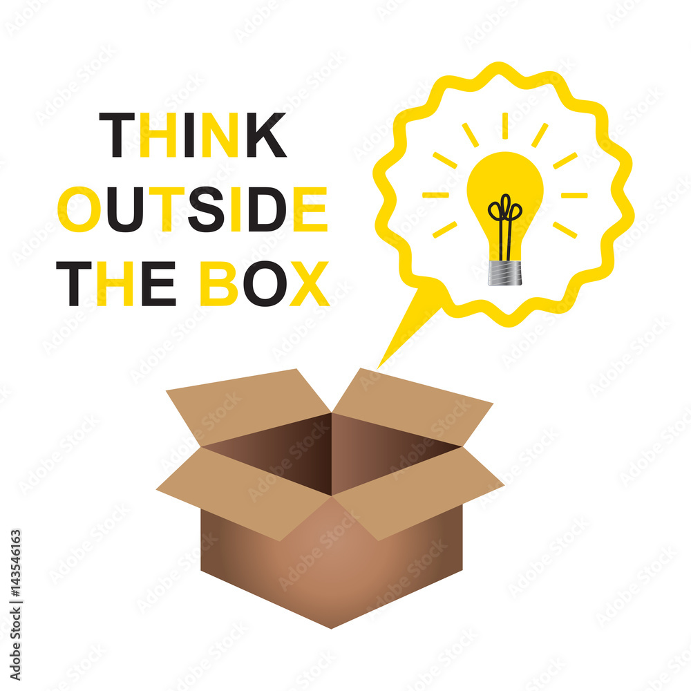think outside the box icon isolated vector Stock Vector | Adobe Stock